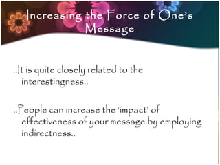 Pragmatics and indirectness | PPT