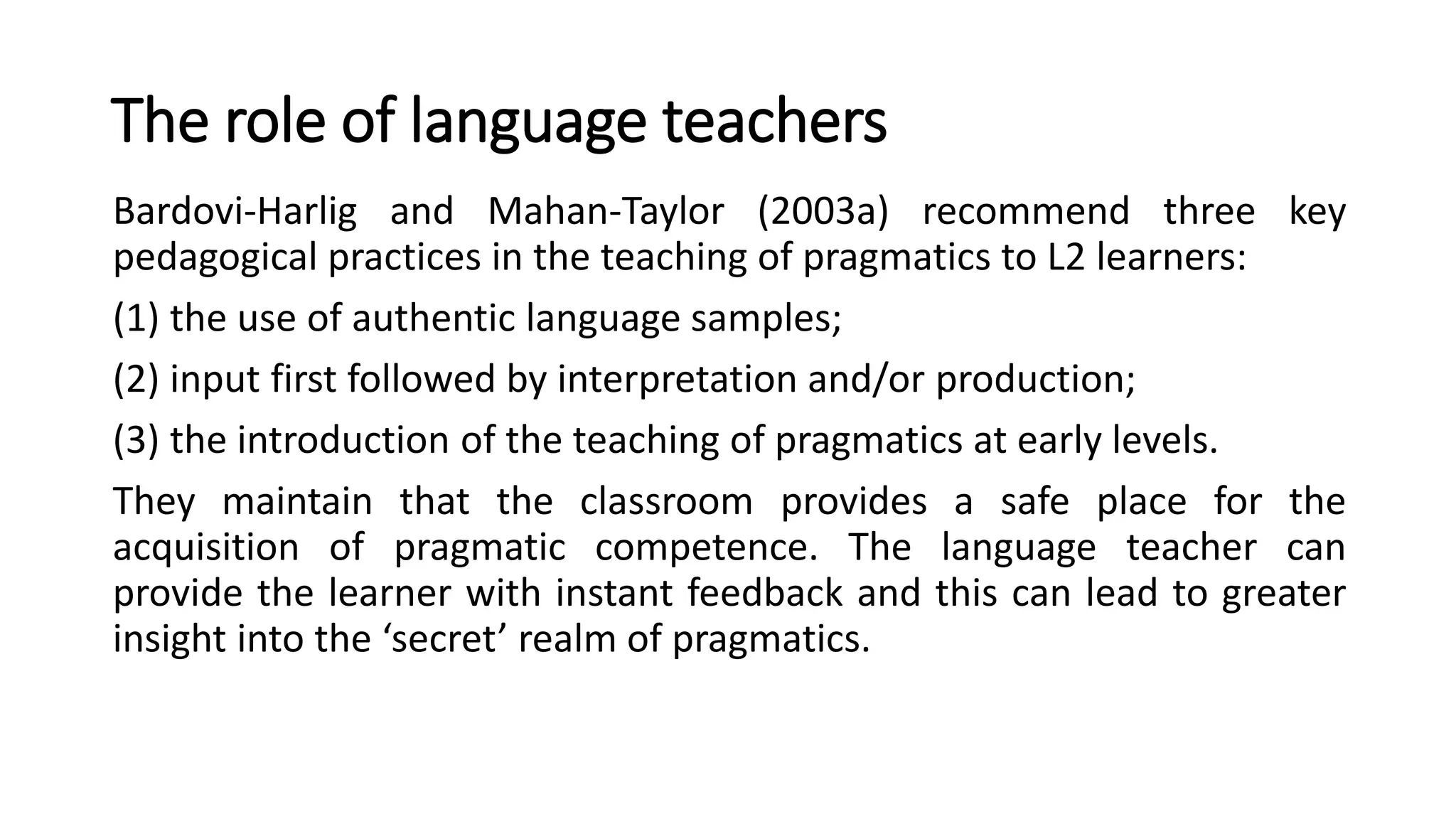 Pragmatics_and_English language teaching | PPT