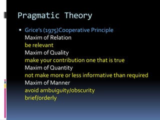 Pragmatics and Humors: Impoliteness | PPTX
