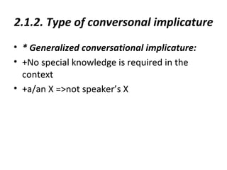 Pragmatics implicature | PPT