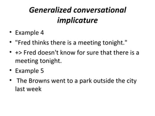 Pragmatics implicature | PPT