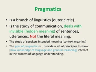 Pragmatics presentainon ppt | PPT
