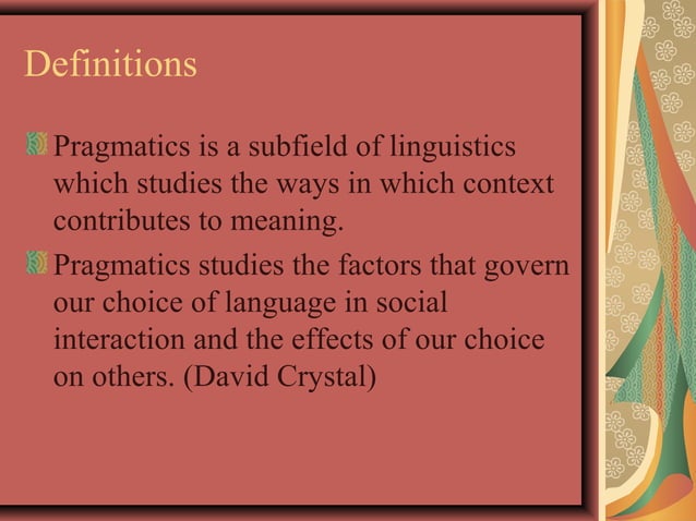 Pragmatics presentation | PPT