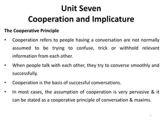 Pragmatics Slide(Chapter 7,8,9).pptx and | PPTX
