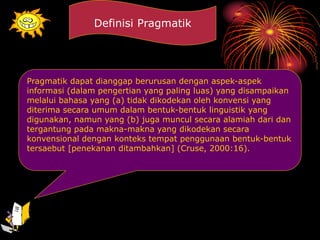 Pragmatik l,mjnknjkmmmmmmmmmmmmmmmmmmmppp | PPT