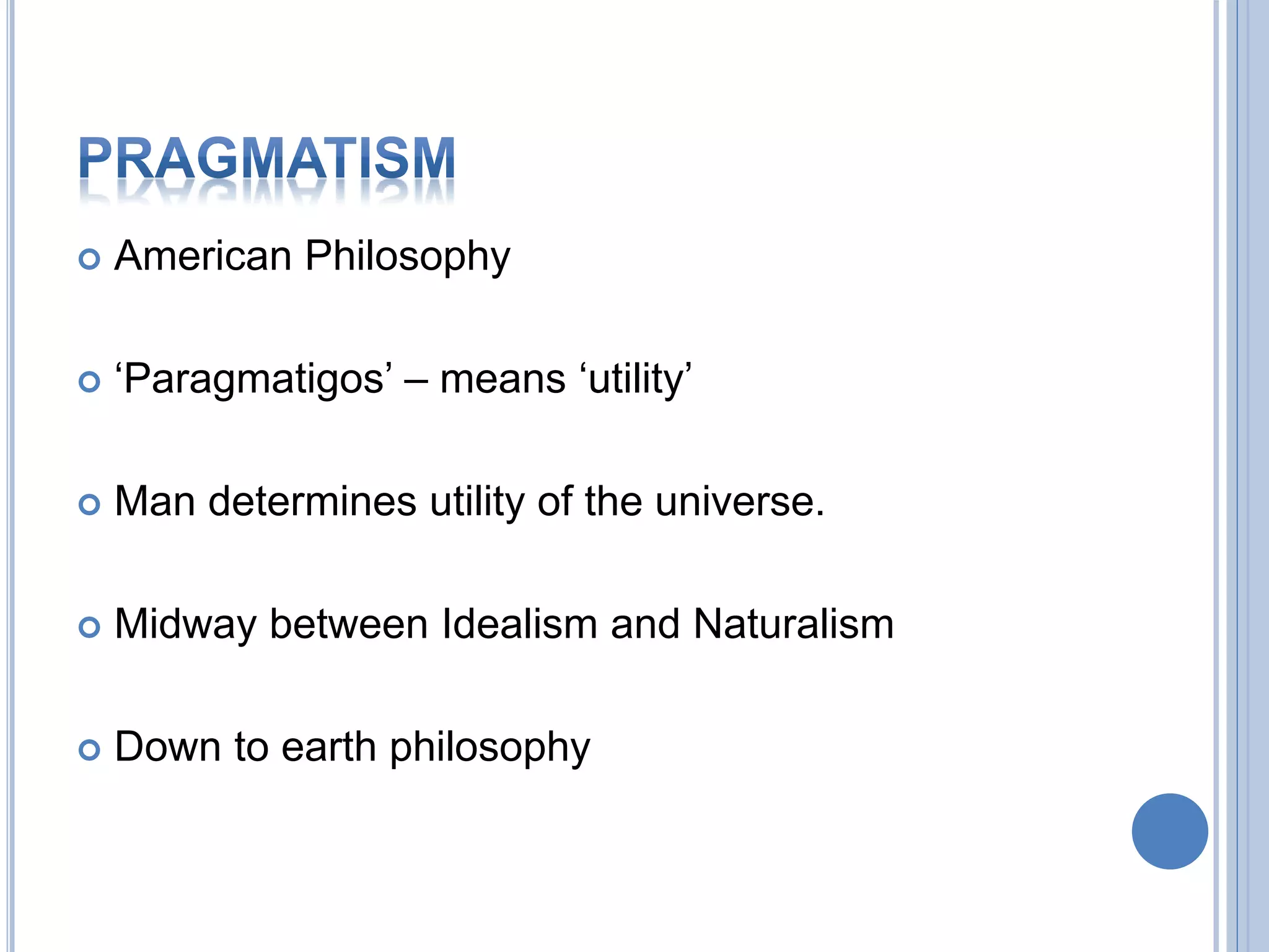 Pragmatism on education | PPSX