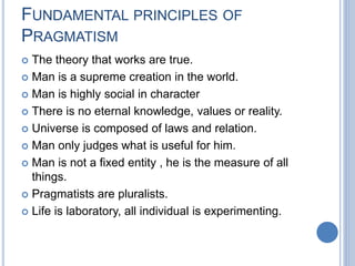 Pragmatism on education | PPSX