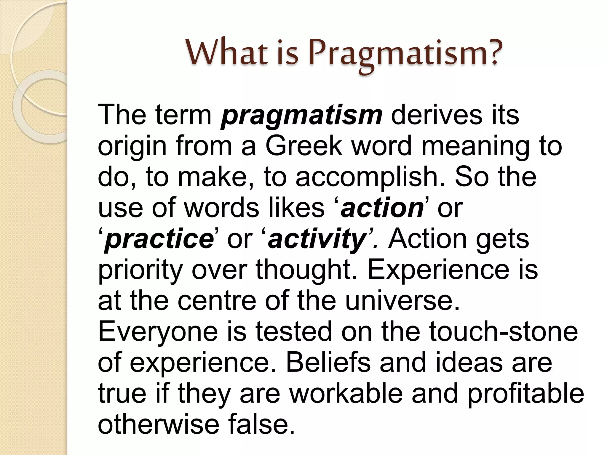 Pragmatism | PPTX