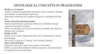 Pragmatism | How to used Pragmatism used in Education | PPTX