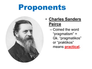 Pragmatism and Education | PPTX