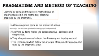 Pragmatism and Method of Teaching (nhona) tamdan.pptx