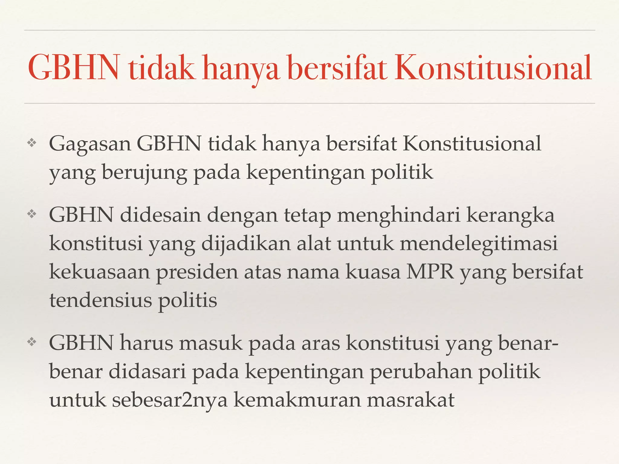 GBHN: Pragmatisme Evolutif atau Idealisme Pancasila? | PDF