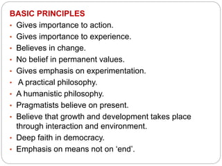 Pragmatism in education | PPTX