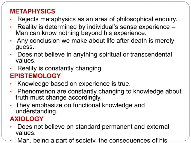 Pragmatism in education | PPTX
