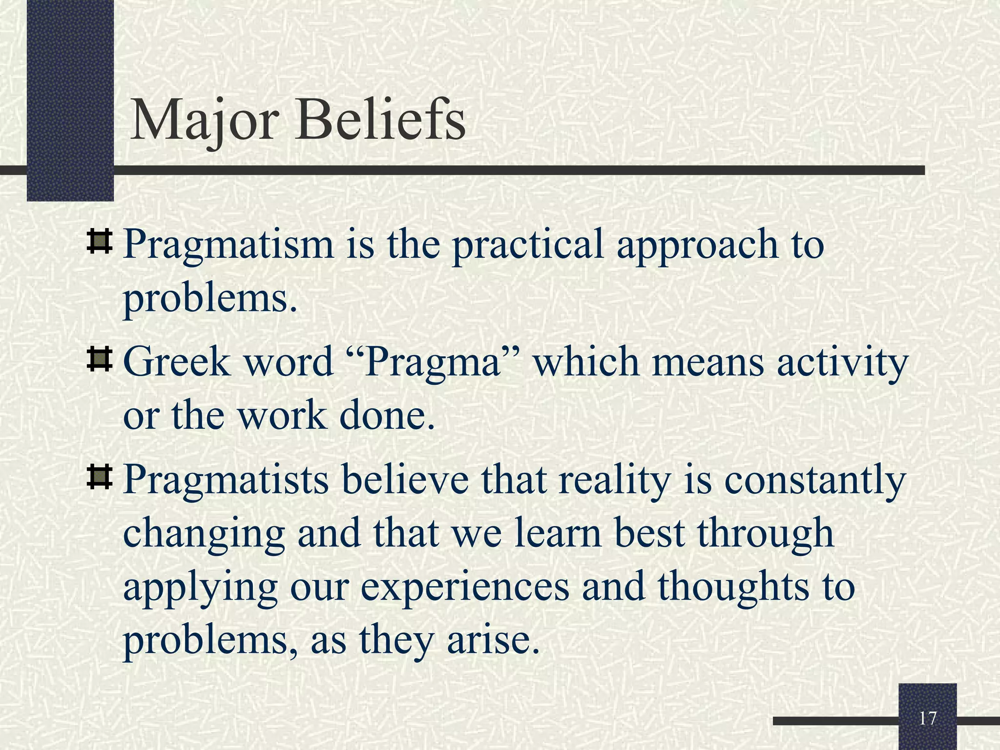 Pragmatism in Education | PPT