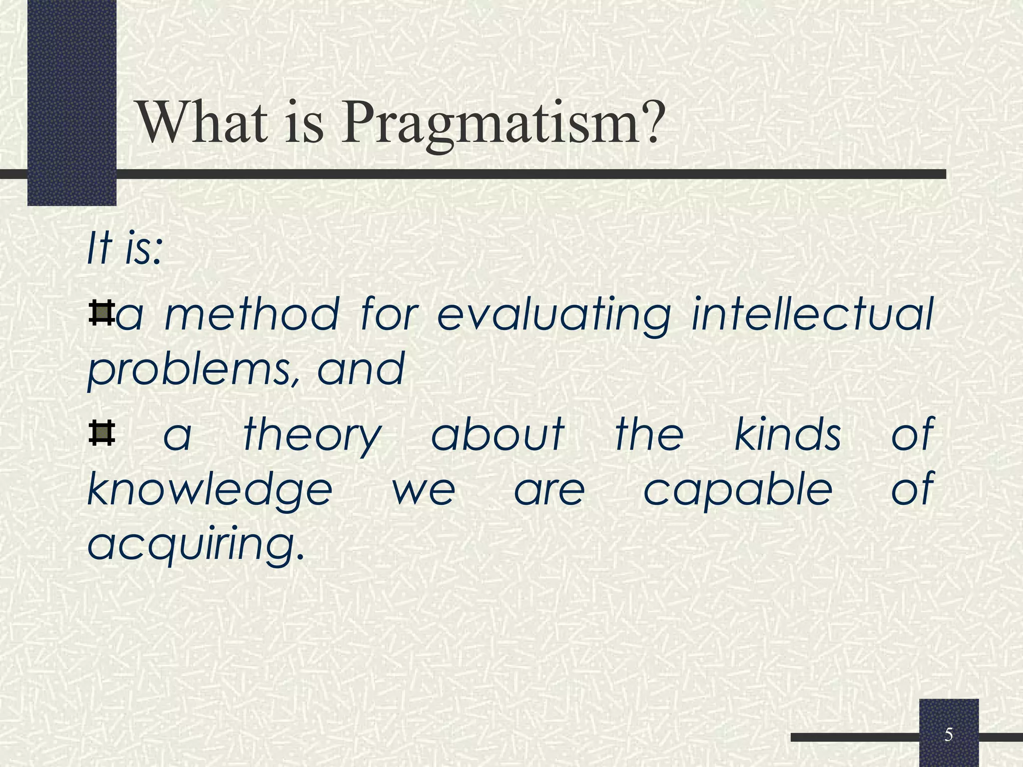 Pragmatism in Education | PPT