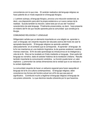 Pragmática del lenguaje religios | DOCX