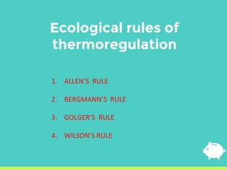 Rules of thermoregulation and heat stress | PPTX