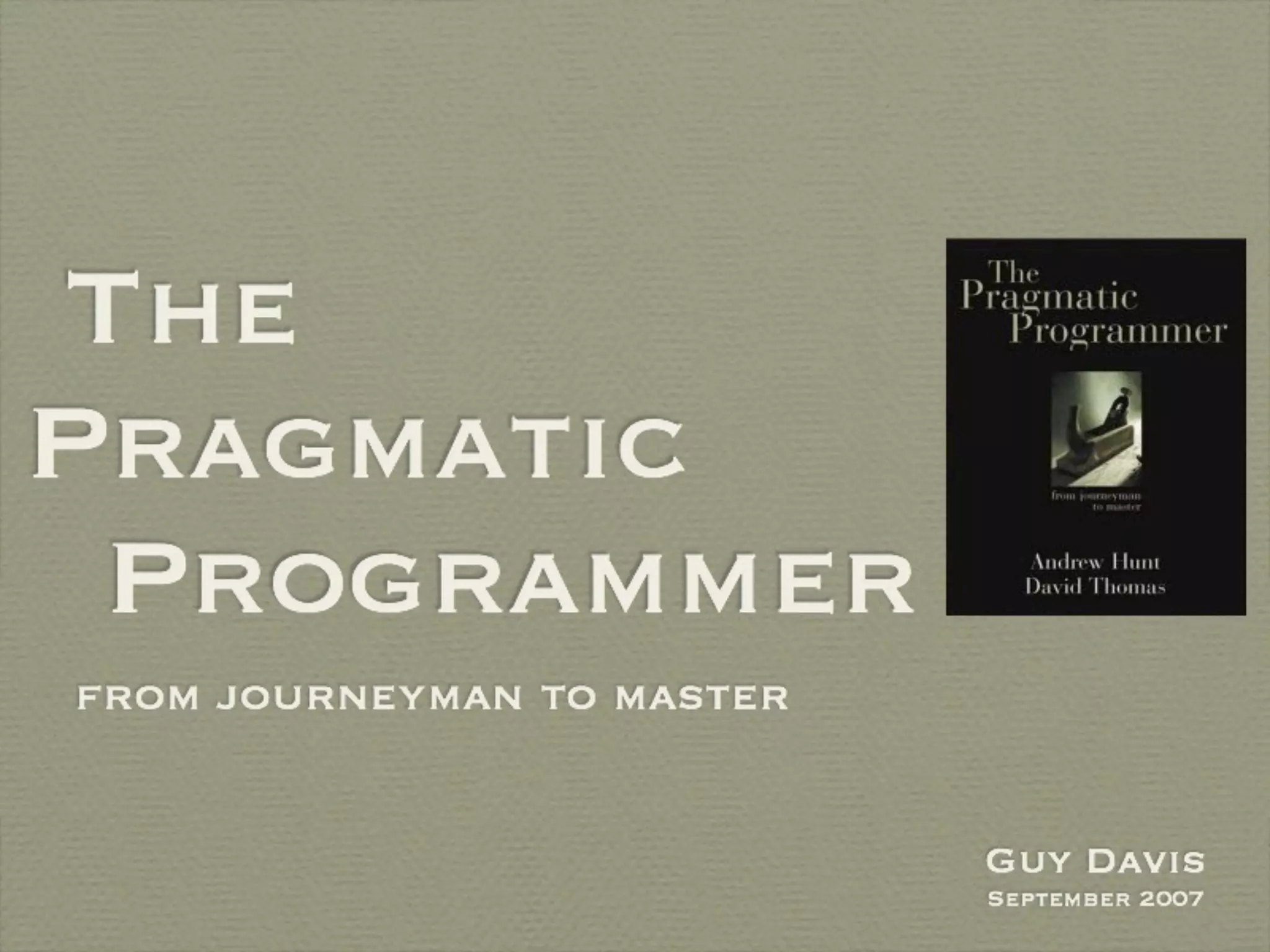 Pragmatic Programmer | ZIP
