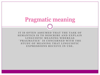Pragsmatics | PPTX | Education