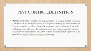 Recent methods of pest control | PPTX