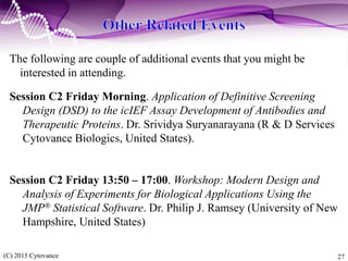 Use of Definitive Screening Designs to Optimize an Analytical Method | PPT