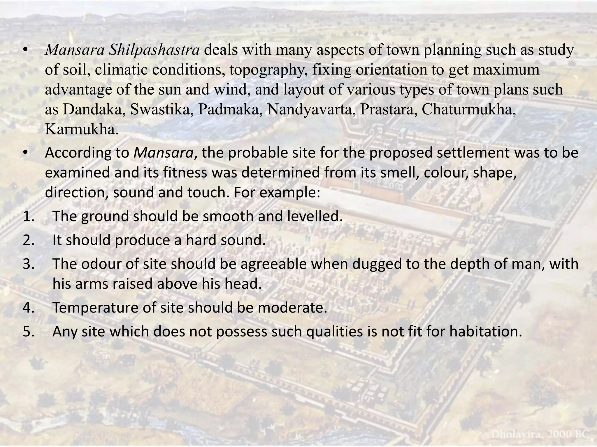 ancient town planning principles and techniques | PDF