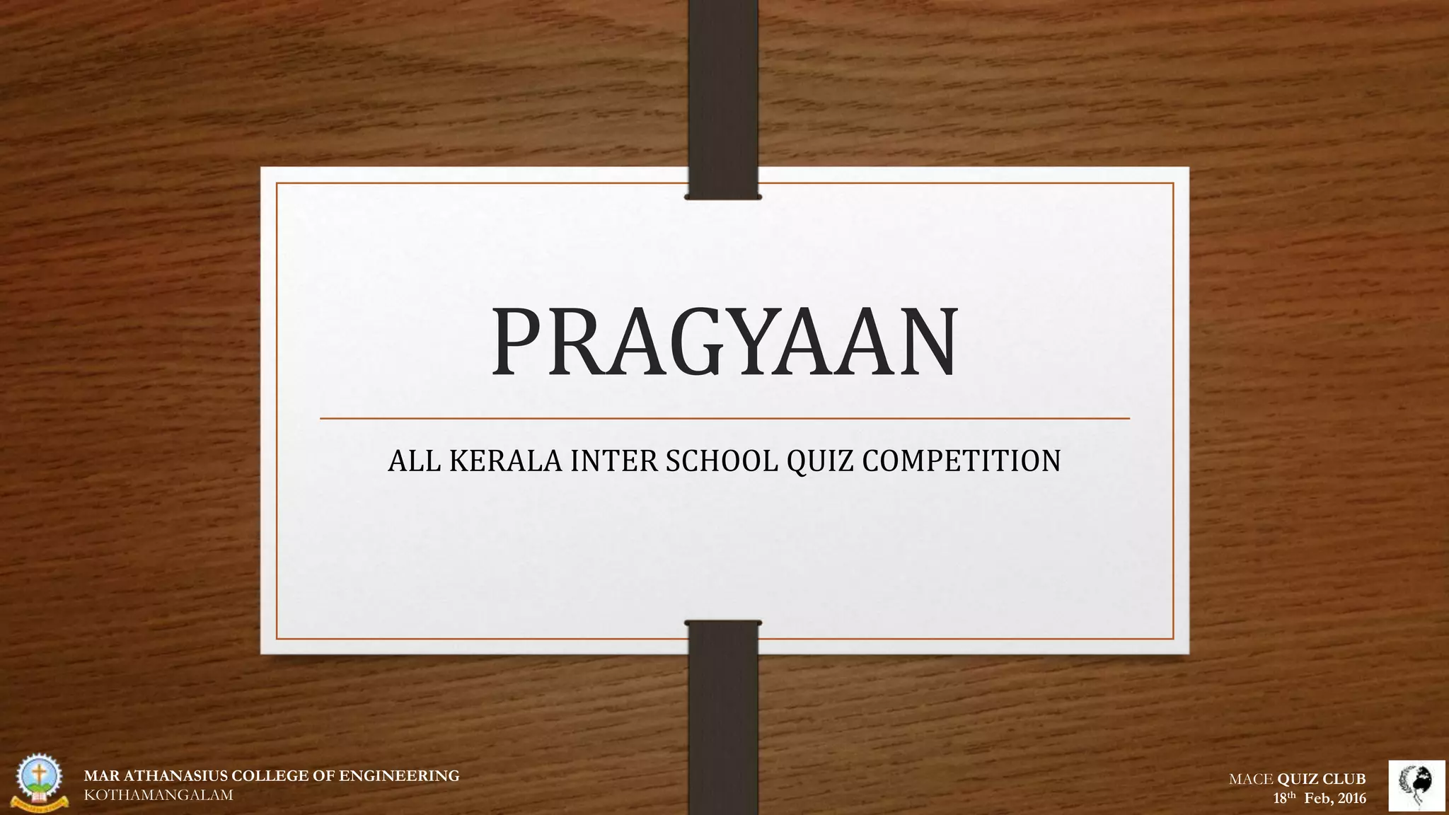 Pragyaan Finals | PPT