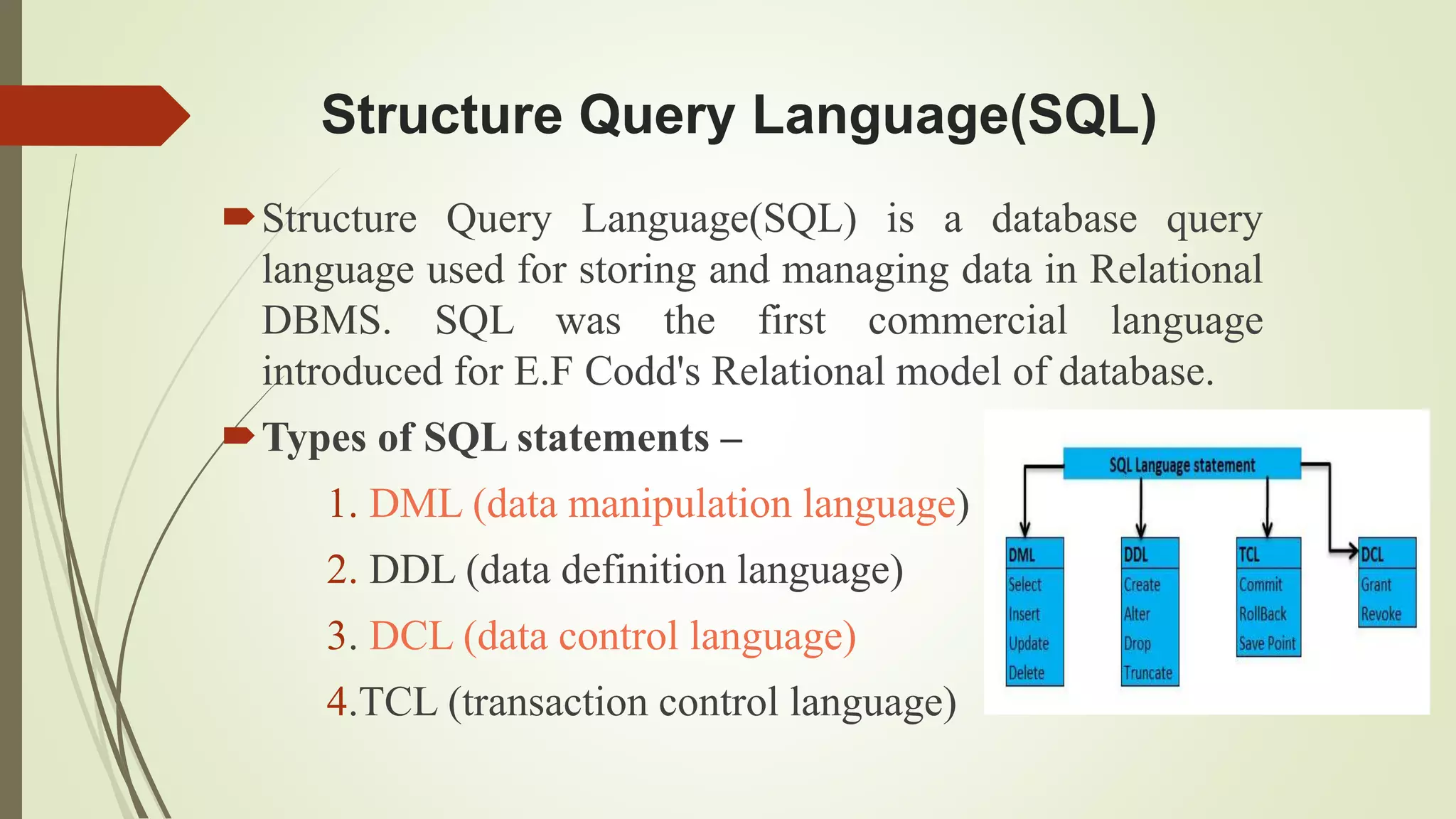 SQL commands | PPTX