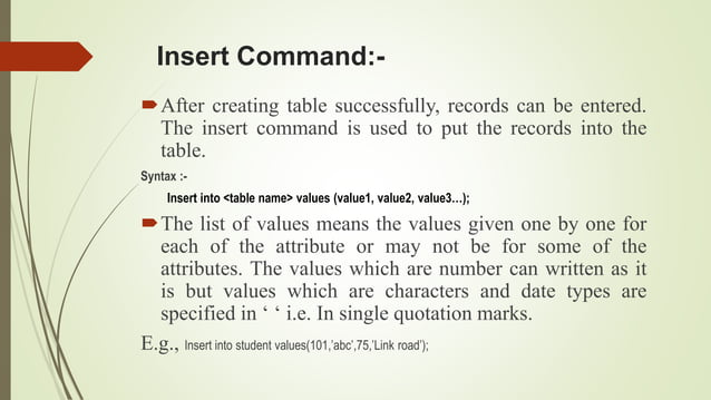 SQL commands | PPTX