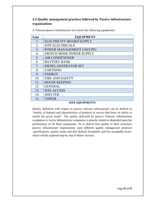 QUALITY MANAGEMENT PRACTICES USED BY TELECOM ORGANIZATIONS,quality in ...