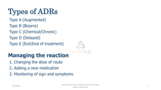 What is an adverse drug reaction and different types of ADRS | PPTX