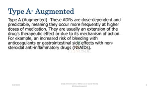 What is an adverse drug reaction and different types of ADRS | PPTX