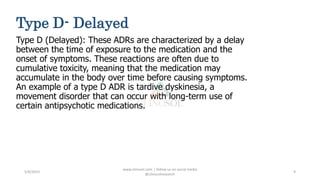 What is an adverse drug reaction and different types of ADRS | PPTX