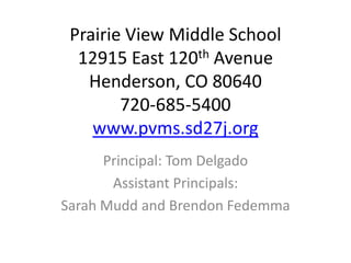 Prairie View Middle School | PPTX