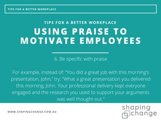 Using Praise to Motivate Employees | PDF | Resume Writing and Advice ...