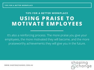 Using Praise to Motivate Employees | PDF | Resume Writing and Advice ...