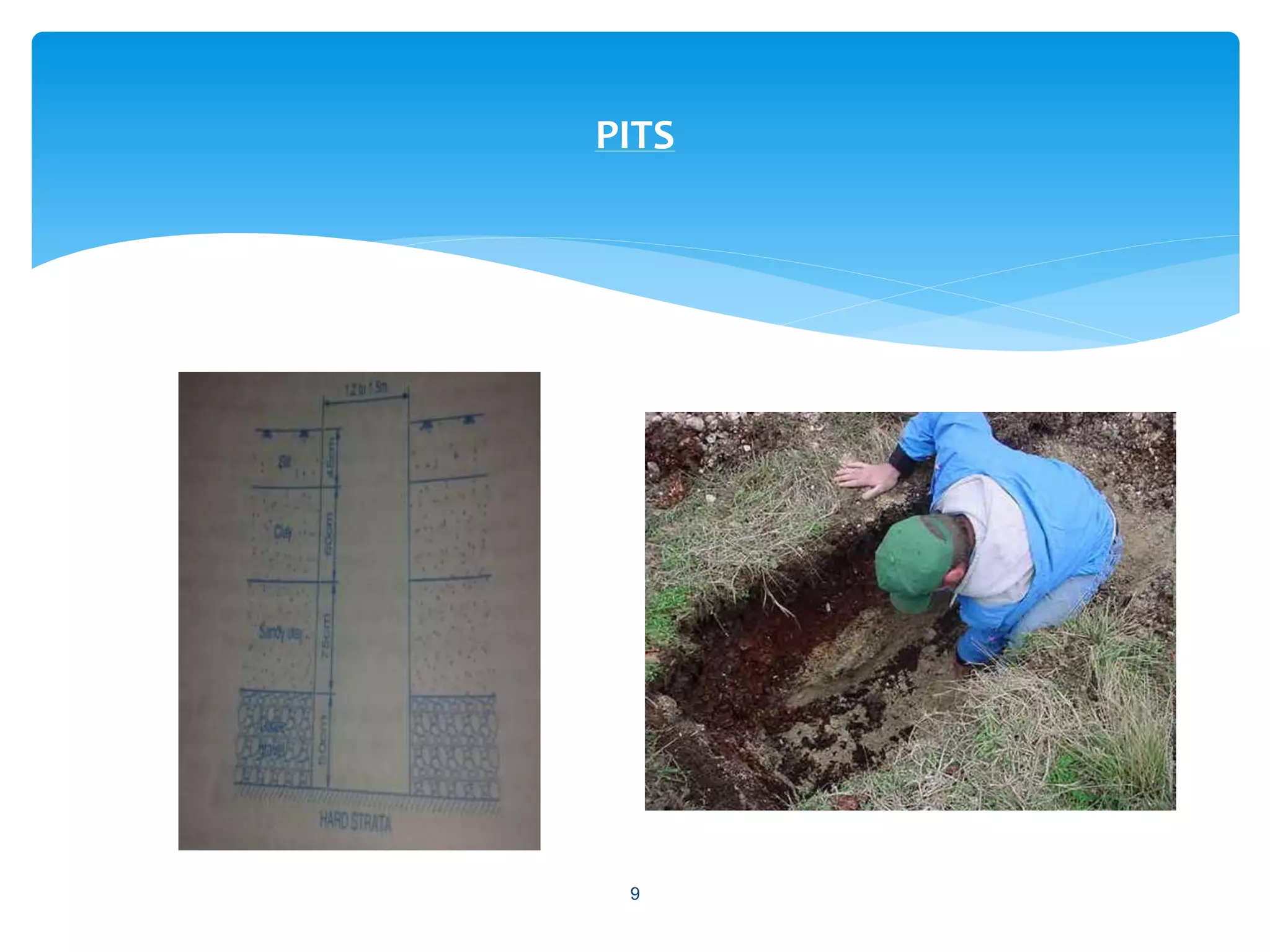 methods of sub-surface exploration, methods of boring, number, location and depth of boring. | PPTX
