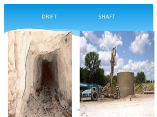 methods of sub-surface exploration, methods of boring, number, location ...