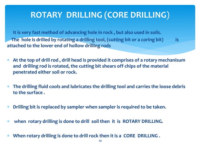 methods of sub-surface exploration, methods of boring, number, location and depth of boring. | PPTX