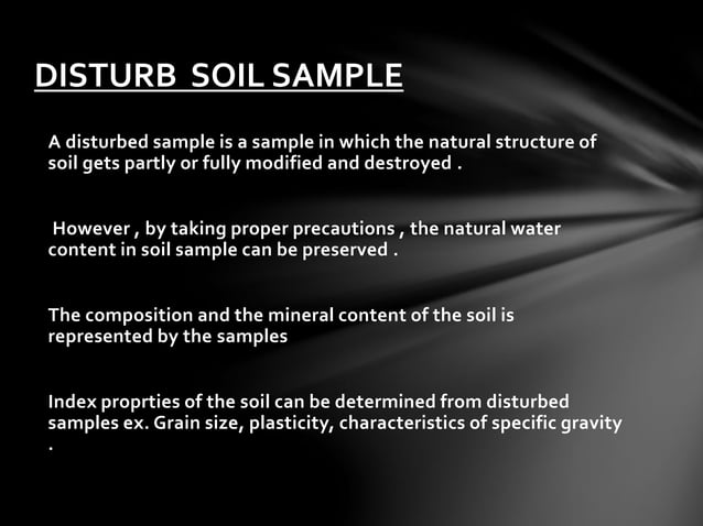 TYPES OF SOIL SAMPLE AND SAMPLERS . | PPTX