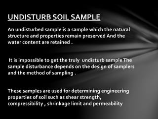 TYPES OF SOIL SAMPLE AND SAMPLERS . | PPTX
