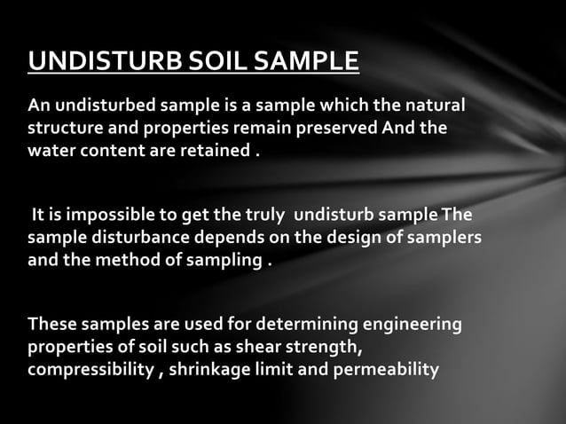 TYPES OF SOIL SAMPLE AND SAMPLERS . | PPTX