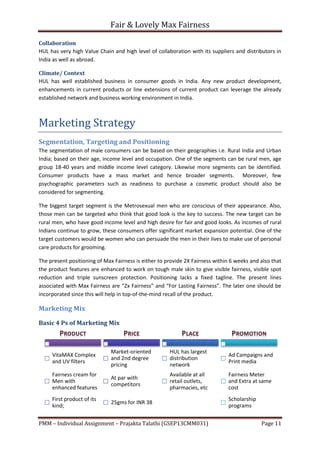 Product Marketing and Management for Fair and Lovely Max Fairness | PDF