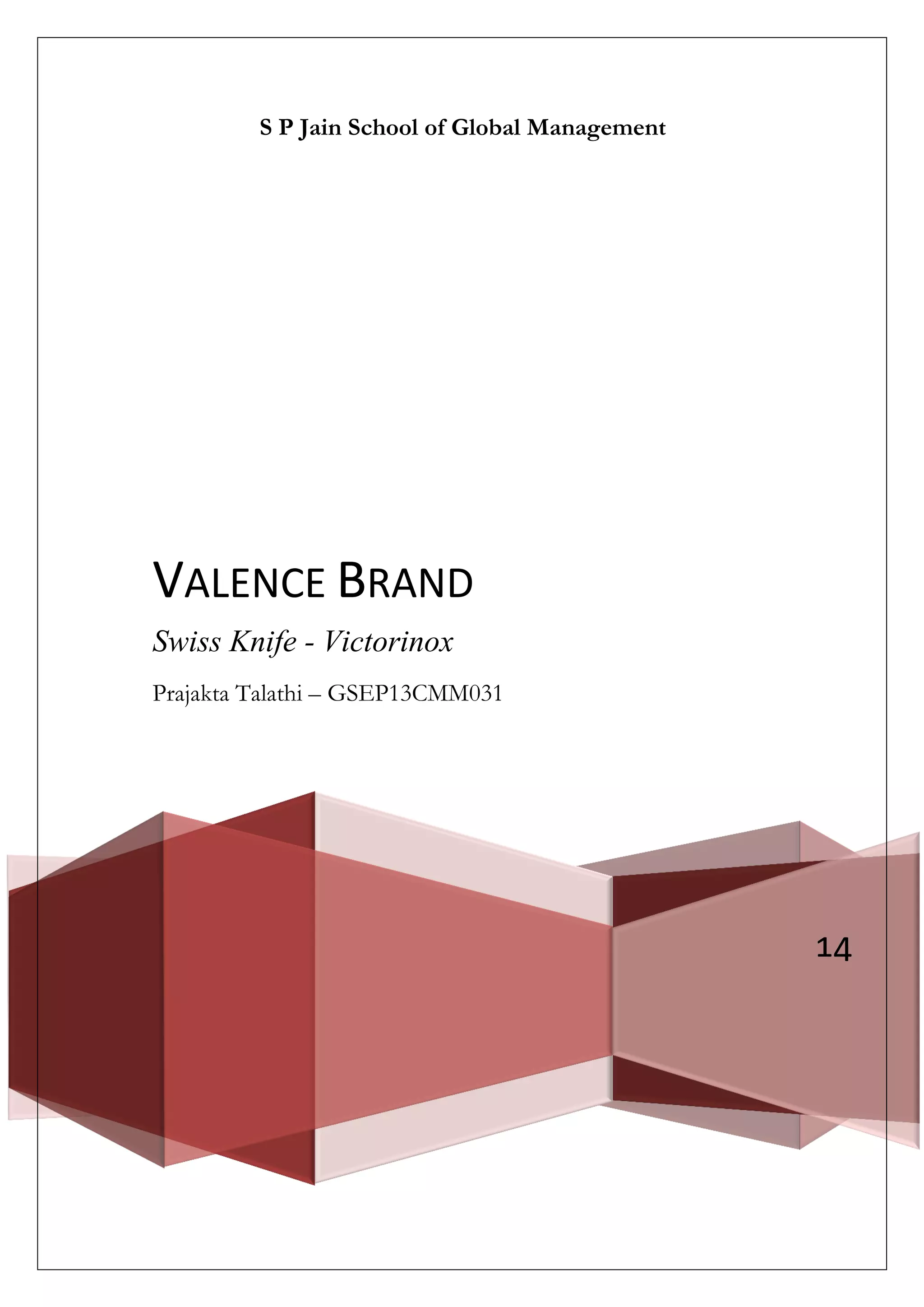 Valence Brand - Swiss Knife - Victorinox | PDF