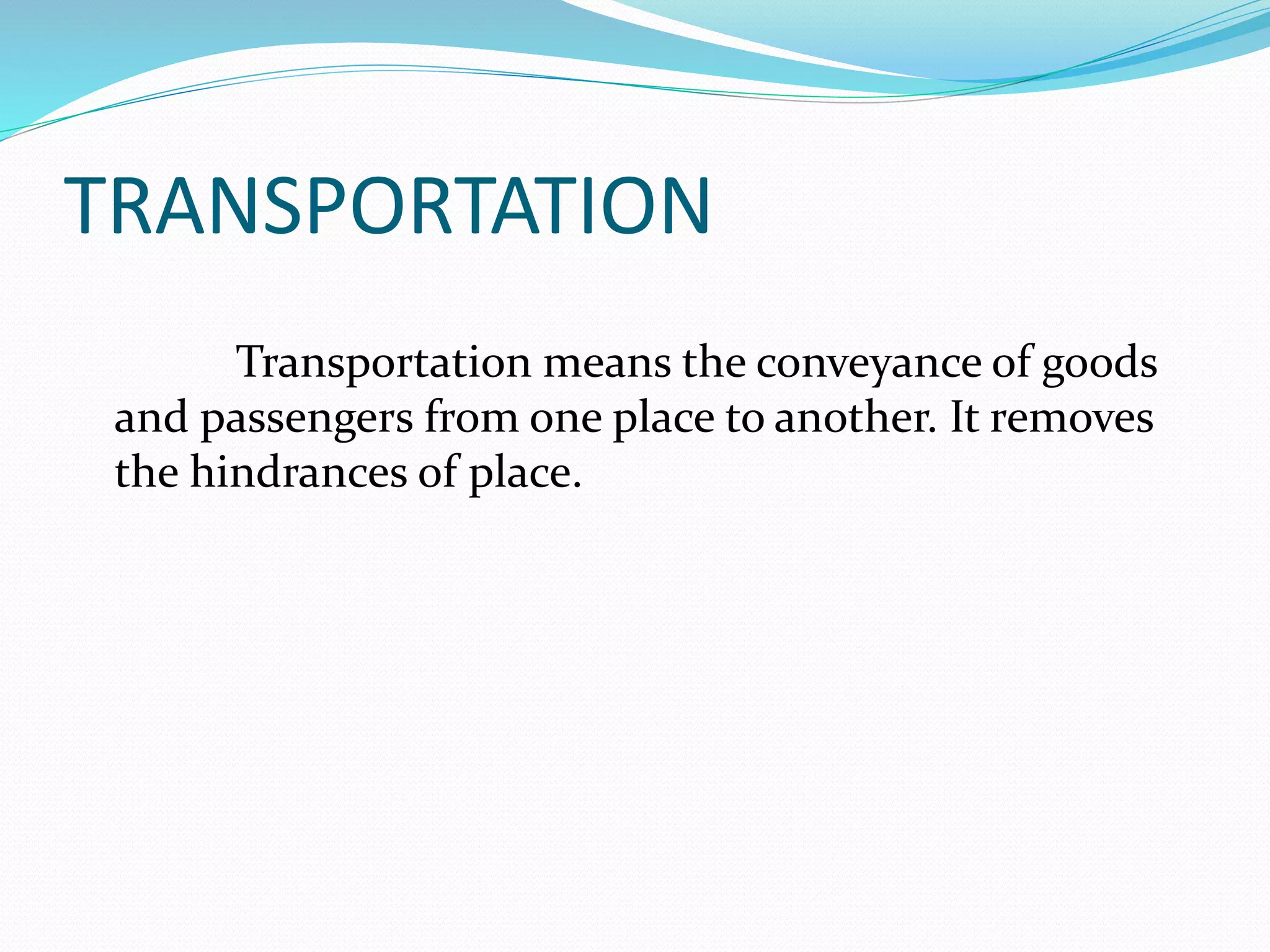 powerpoint on transportation | PPTX