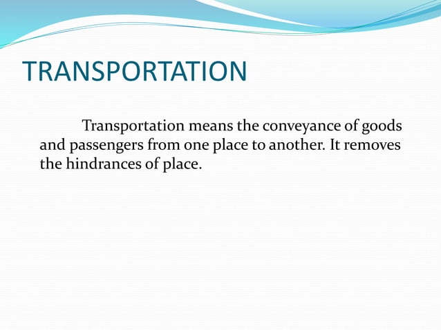 powerpoint on transportation | PPTX