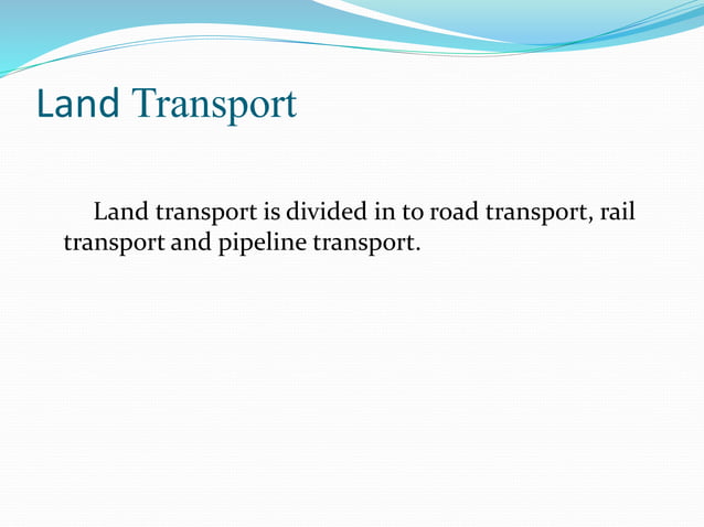 powerpoint on transportation | PPTX