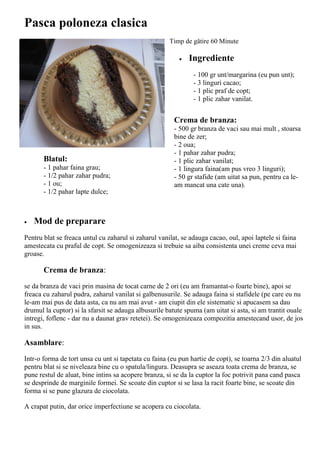 Prajitura pasca | PDF