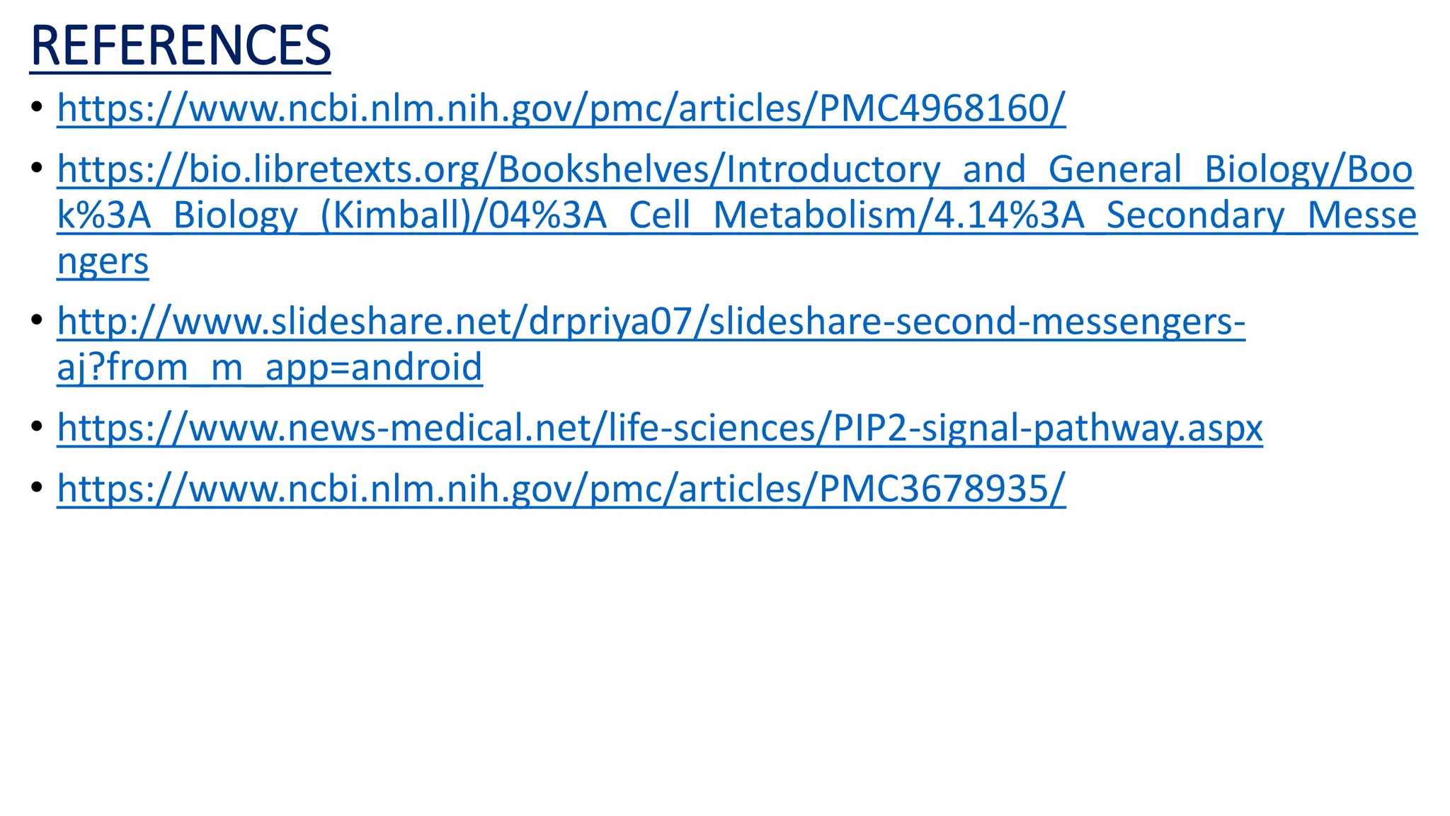 secondary messengers | PPTX